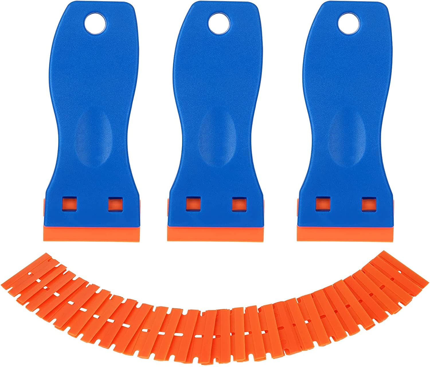 Mini Plastic Razor Scraper, 3 Pack Safety Razor Scraper with 200 PCS ...