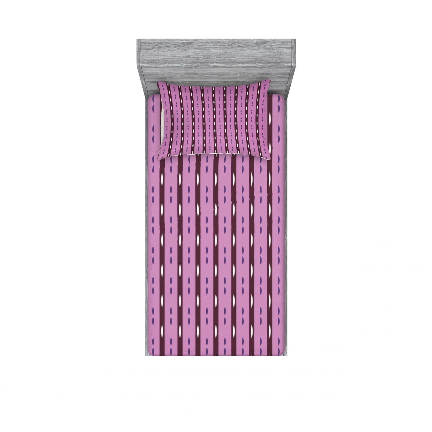 Geometric Bedding Set with Sheet & Covers, Beaded Diamond Shapes Built ...