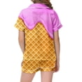 Big Little Girls Summer Clothes Set Comfortable Elastic Waist Button ...