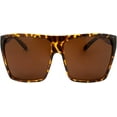 Grinderpunch Large Retro Style Square Oversize Flat Top Sunglasses