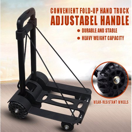 Foldable Shopping Cart Hand Truck Portable Heavy Duty 4 Wheel Garage ...