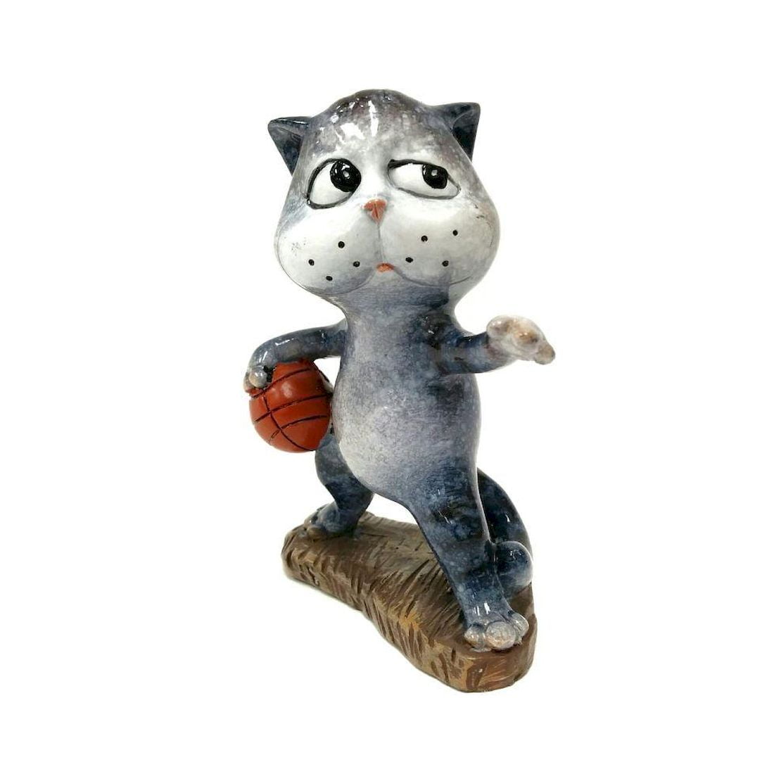Cat Playing Basketball Figurine - Walmart.com