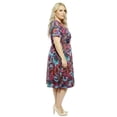 24seven Comfort Essential Curvy Abstract Print V Neck Dolman Sleeve ...