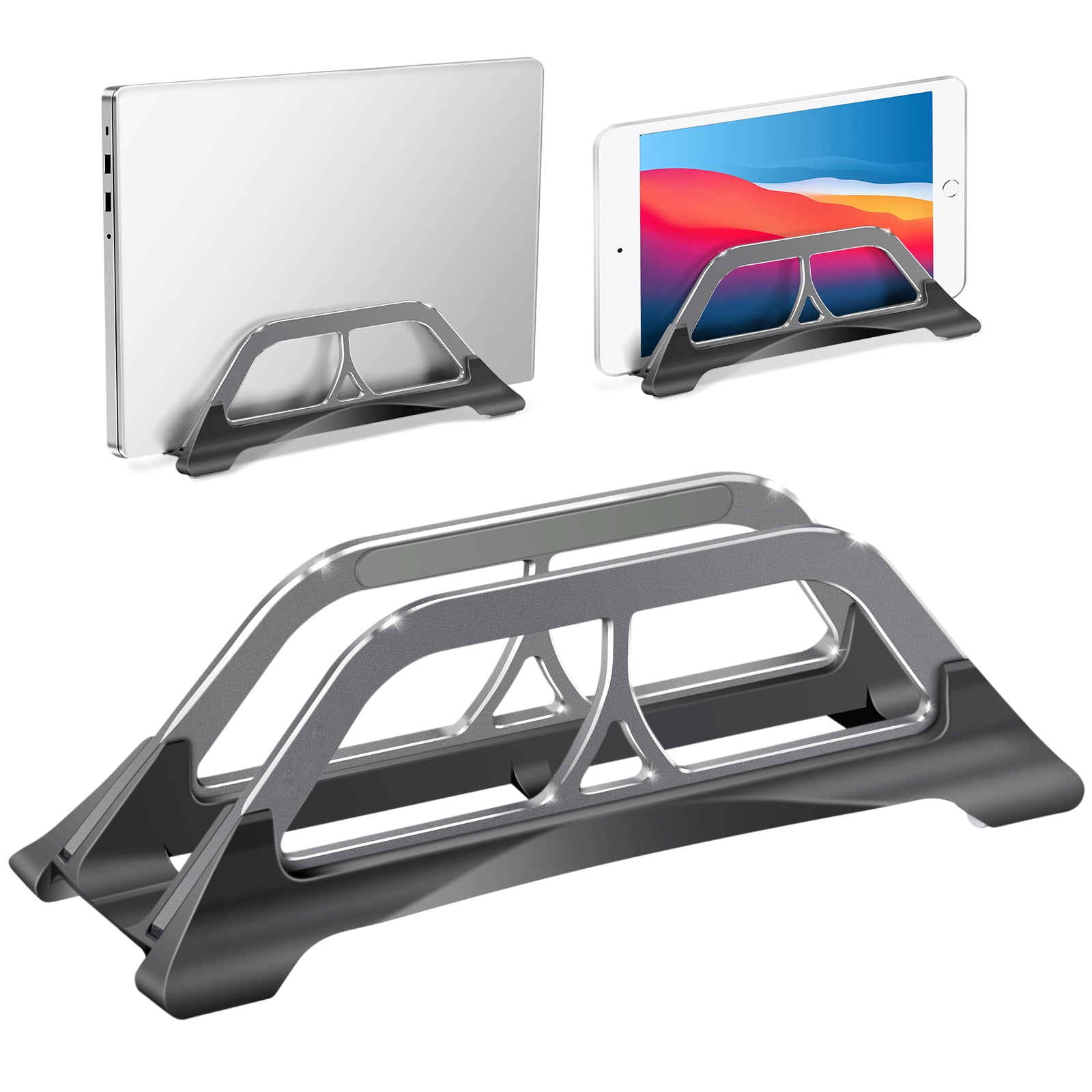 Vertical Laptop Stand, Automatic Grabbing Notebook Stand, Space-Saving ...