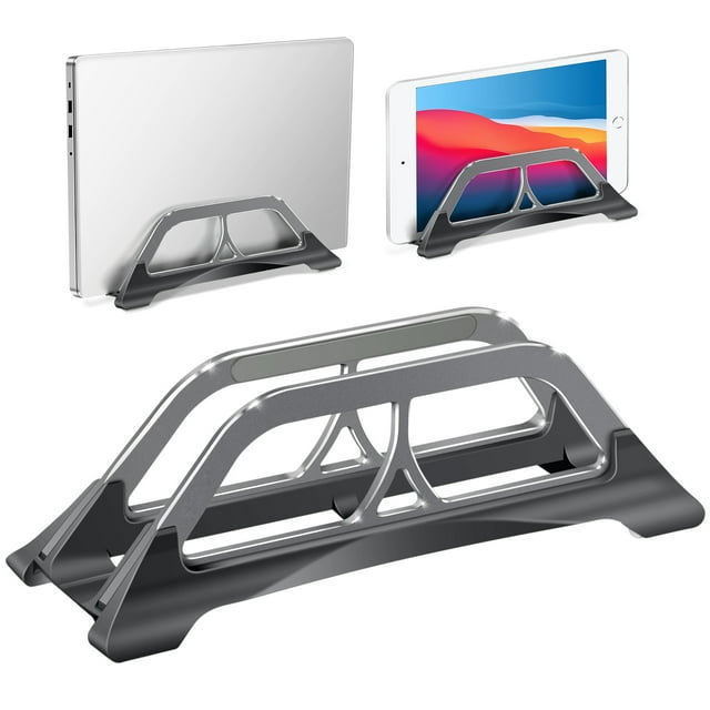 Vertical Laptop Stand, Automatic Grabbing Notebook Stand, Space-Saving ...