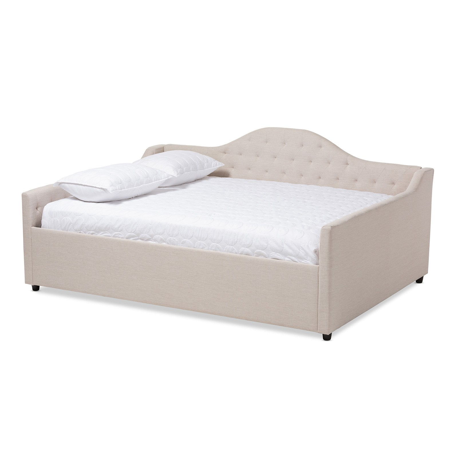 Baxton Studio Eliza Modern and Contemporary Fabric Upholstered Daybed ...