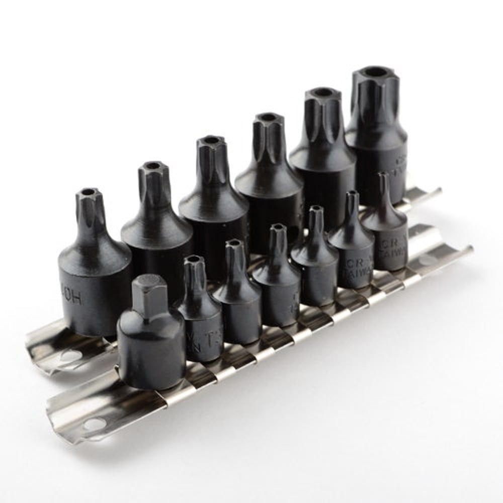 15 Pc 1/4" & 3/8" Drive Impact Tamper Star Bit Set - Walmart.com
