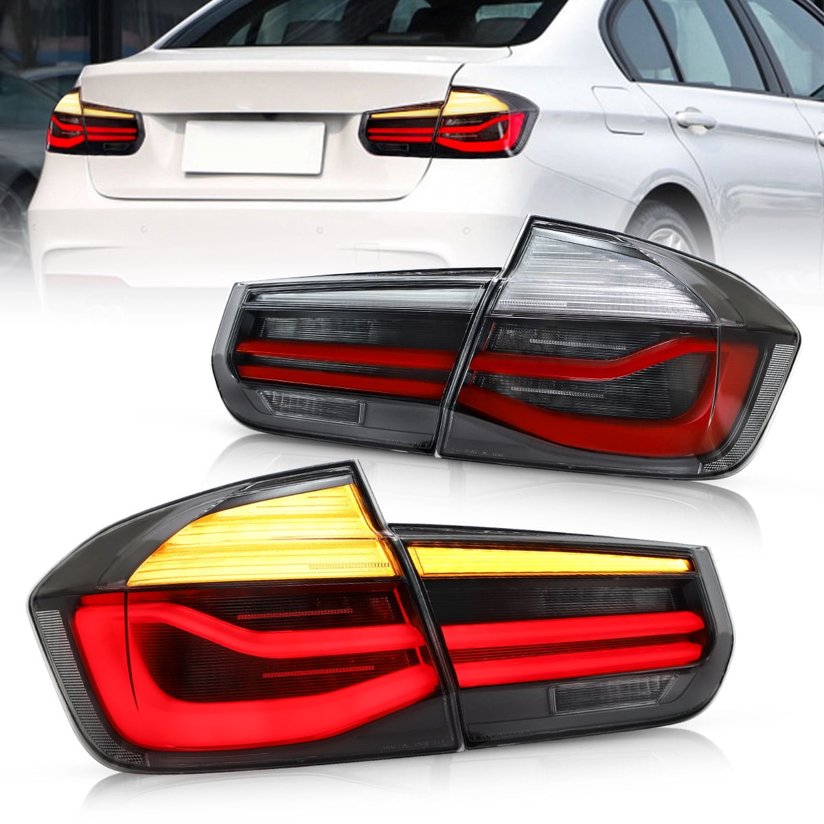 VLAND LED Tail Lights Rear Lamps for BMW 3-Series F30 F35 F80 320i 328i ...