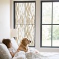 Abstract Waves Window Privacy Film Brown Woven Lattice Modern ...