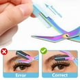 2 in 1 Eyebrow Scissors with Comb, Precision Stainless Steel Eyebrow ...