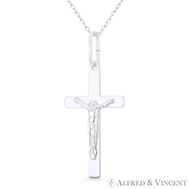 Jesus Christ On The Cross Silver Pendant