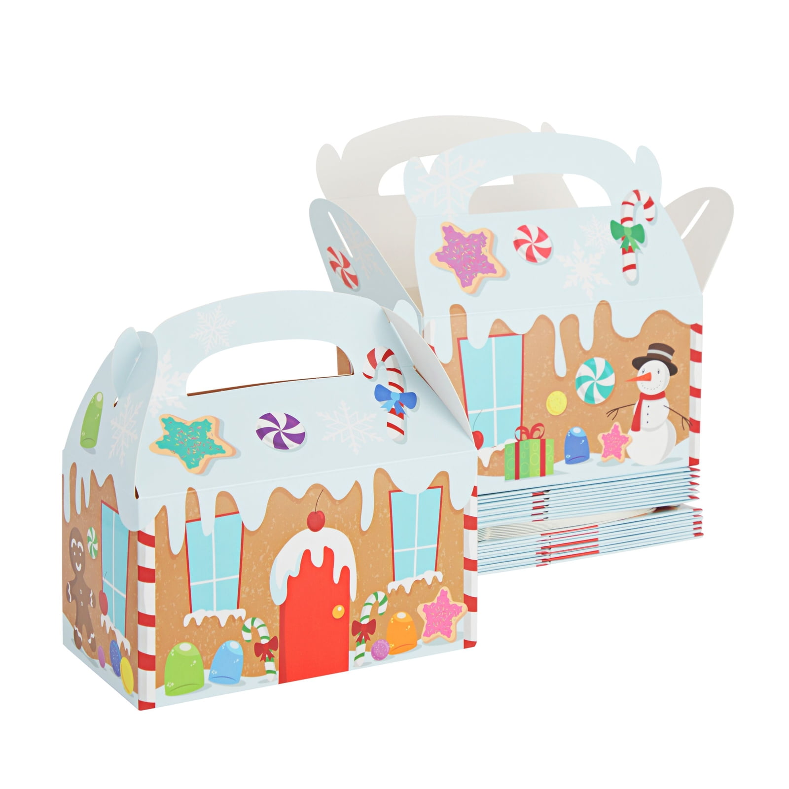 24 Pack Gingerbread Treat Boxes for Christmas Party Decorations, Favors ...