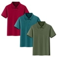 Boys 3 Pack Outfit Basic Short Sleeve Collared Shirt Multipack Set Soft ...