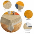 Waterproof Tablecloth Orange Color Block Boho Style Square Table Cloth ...