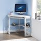 VECELO Desk with Keyboard Corner Computer Writing Shelves, Compact Home ...