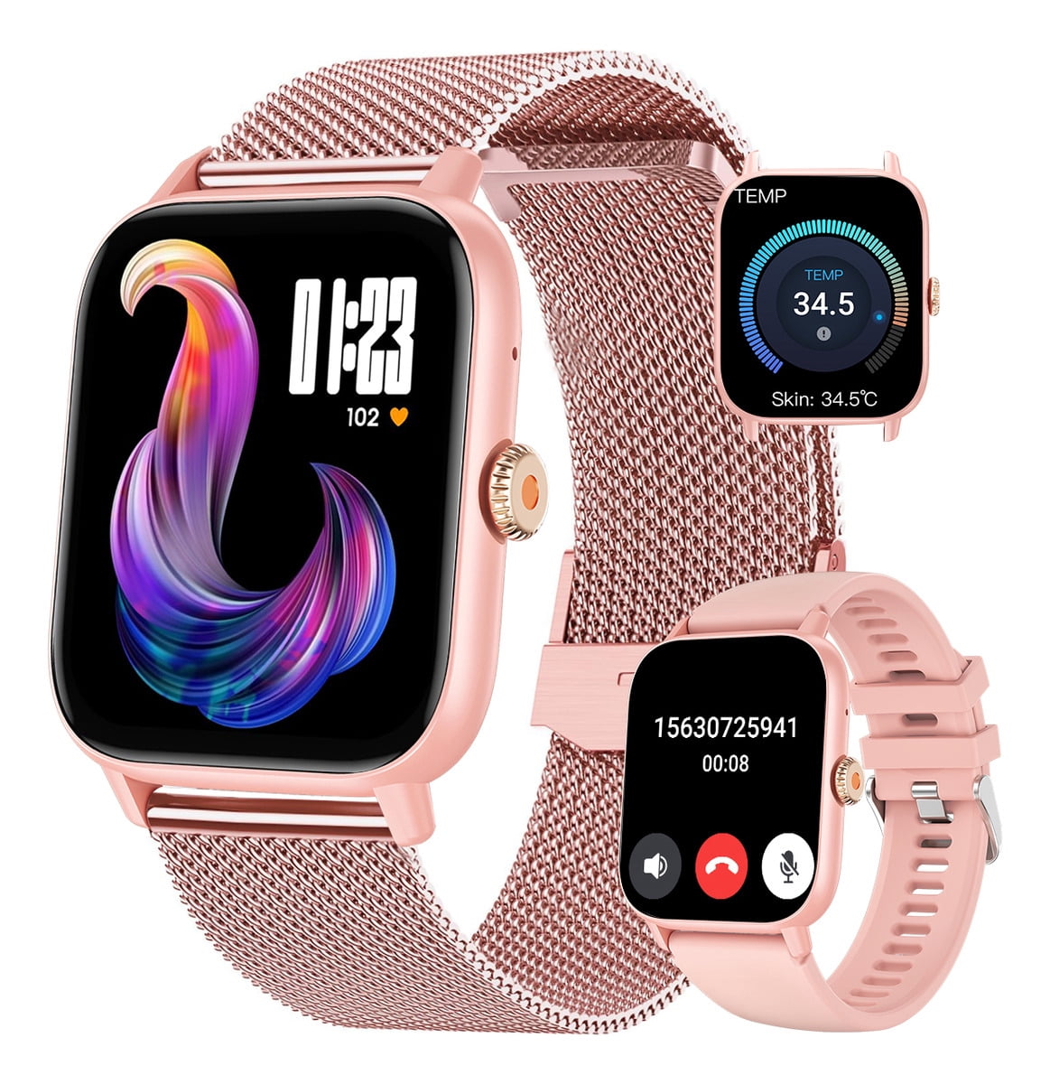 Reloj Inteligente Impermeable Para Mujer Caja Dorada Reloj Inteligente ...