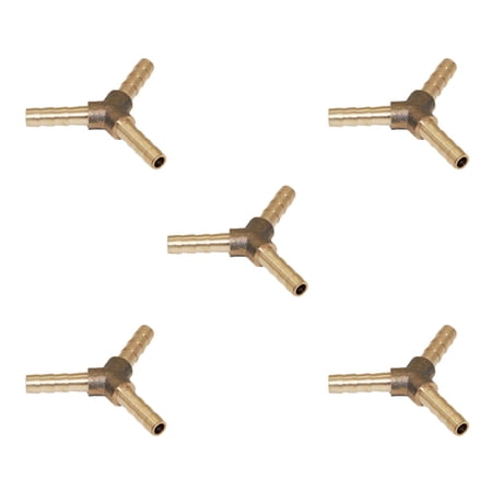 5Pcs Brass 3 Ways Barbed Hose Tube Pipe Pagoda Fitting Connector Joiner ...