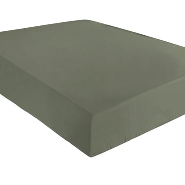 Crescent Bedding White Cotton, Jersey, Knit Deep Pocket Fitted Sheets ...