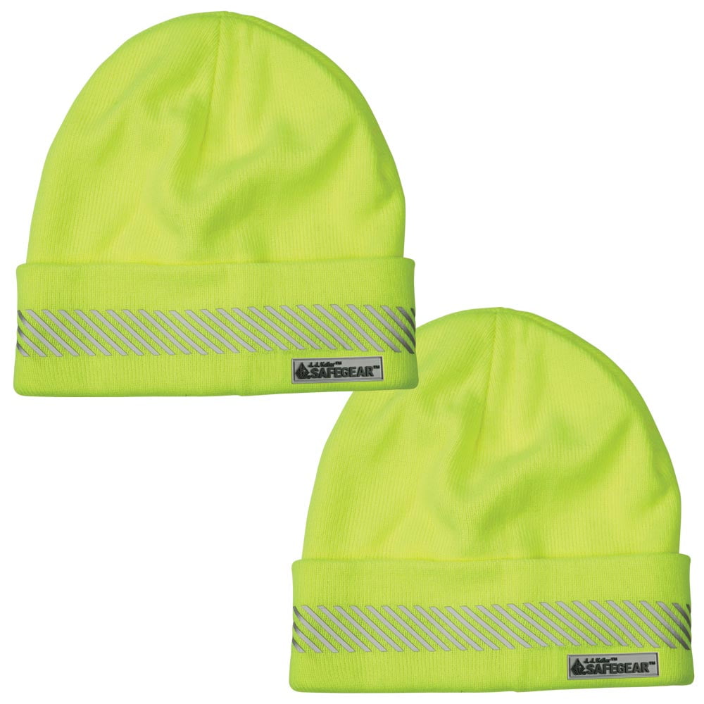 SAFEGEAR Knit Winter Hat 2-pk. - Lime Green/Yellow, Acrylic, High ...