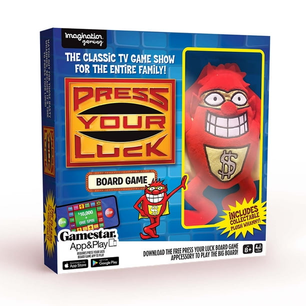 Imagination Games Press Your Luck Game with Whammy Plush Board Game ...