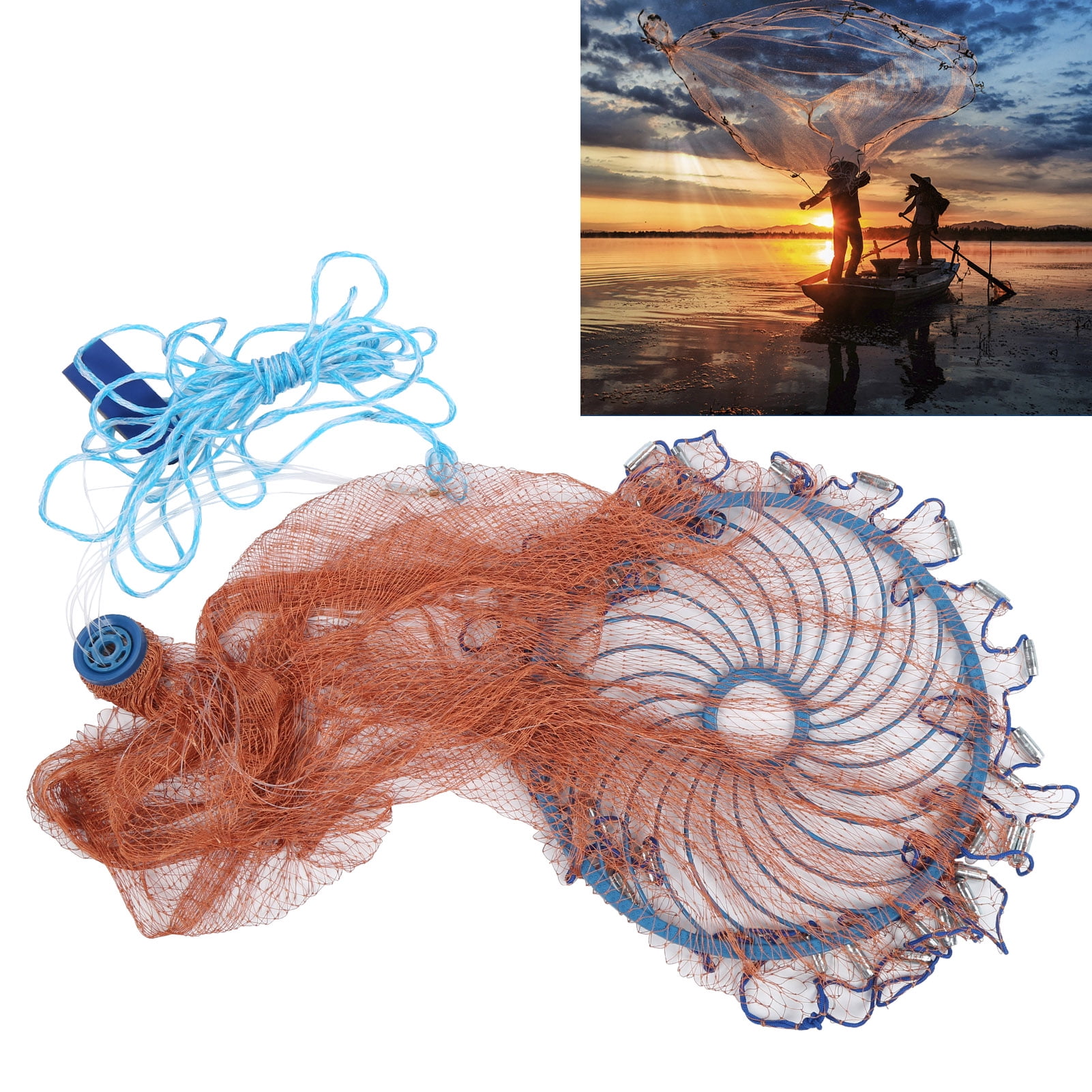 Throwing Fishing Net Drawing