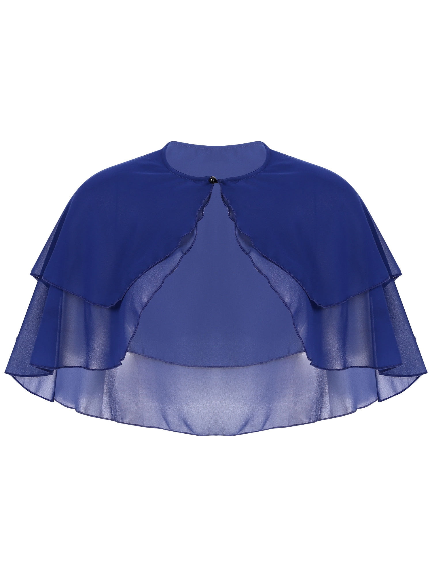 iEFiEL Womens Elegant Chiffon Sheer Bolero Wraps Shawls Wedding Evening ...