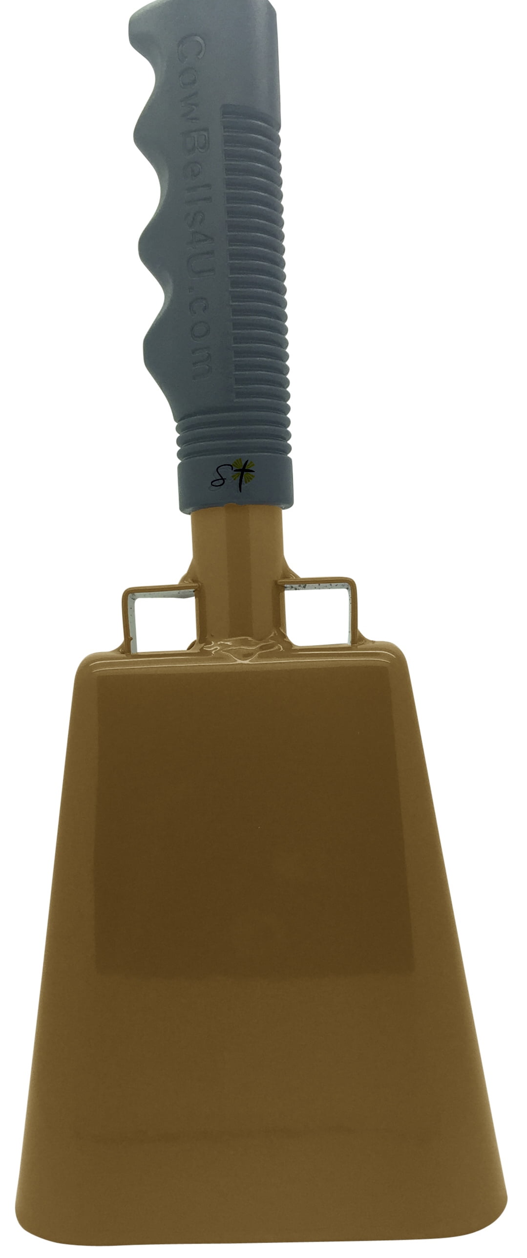 9.6 inch Gold Bell Black Handle Cowbell with Stick Grip Handle Used for ...