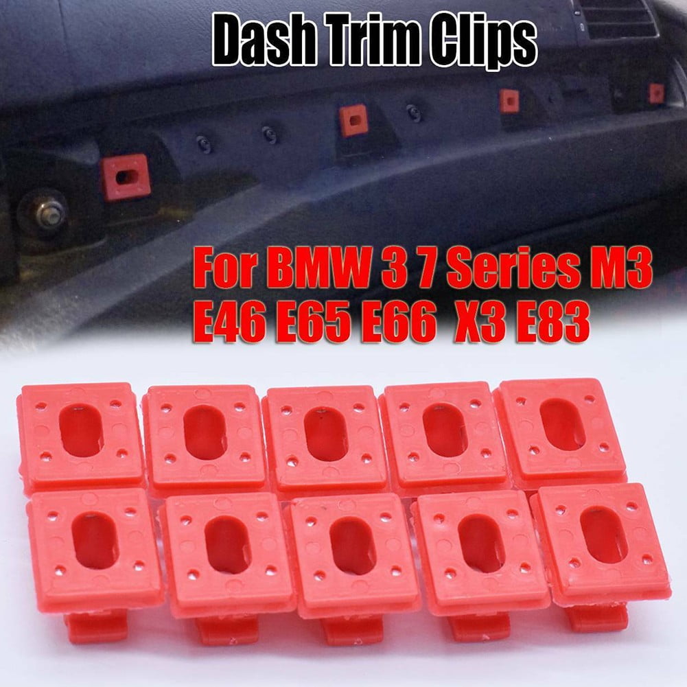 10 Pc For BMW E46 E65 E66 E83 323i 328i 323Ci Dash Trims-Clips Retainer ...