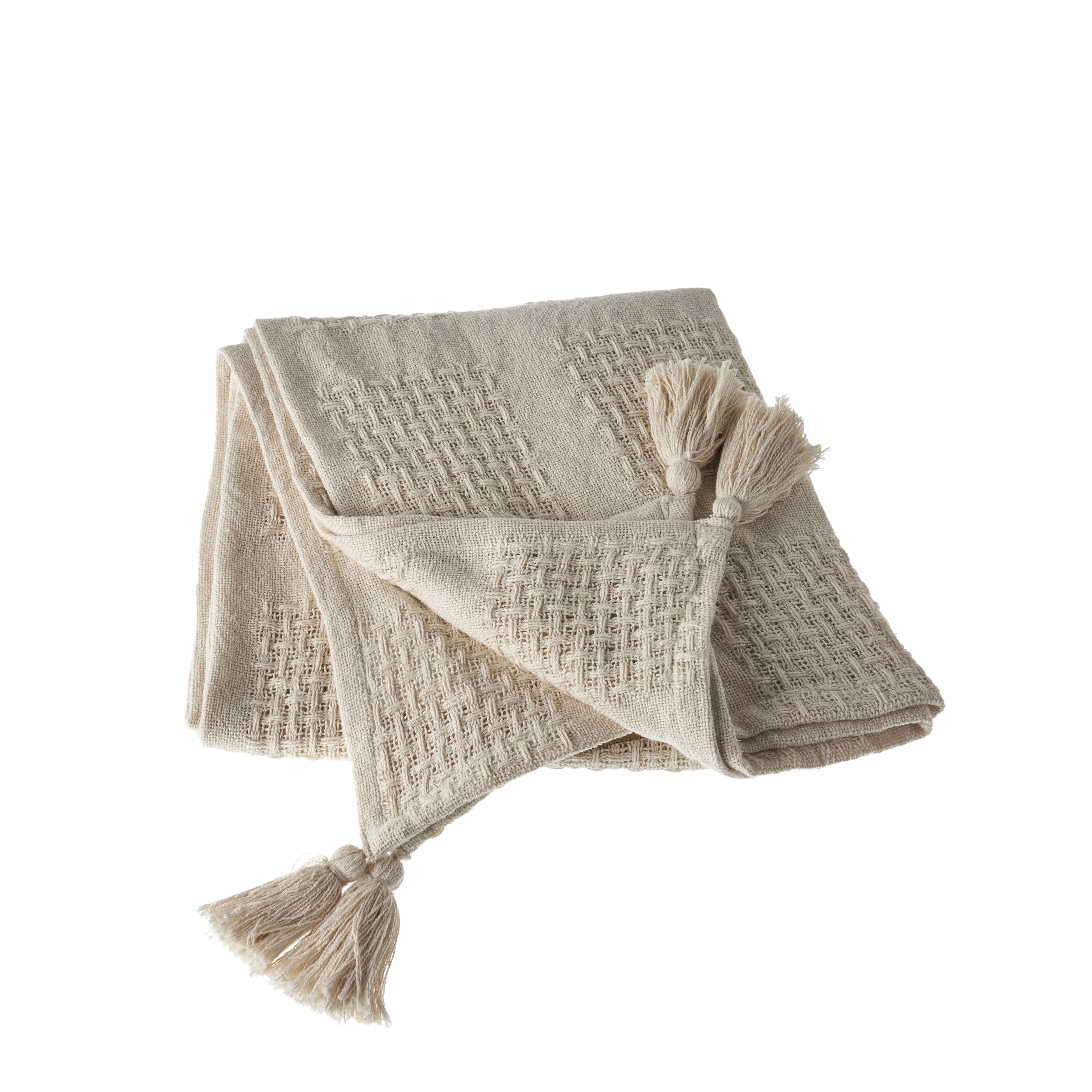 Birch Barbery Harbor Solid Organic Cotton Reversible Throw Blanket ...