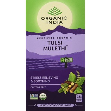 Organic India - Tulsi Focus Tea Hibiscus Cinnamon - 18 Tea Bags - Walmart.com