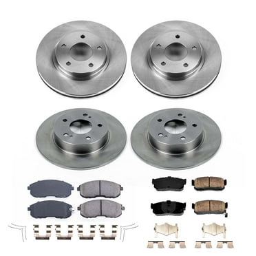 Ultimate Brakes Front and Rear Ceramic Brake Pad and Rotor Kit with ...