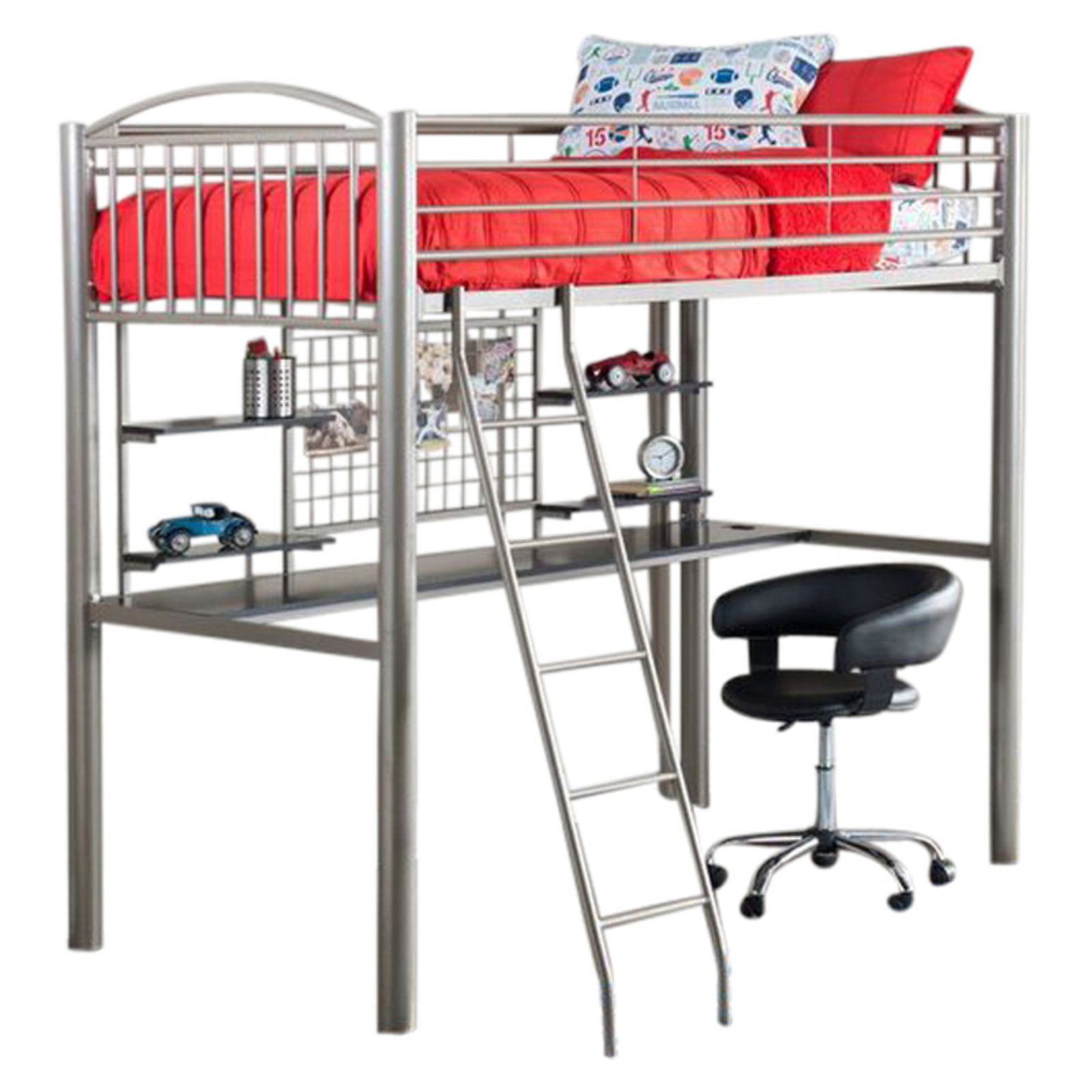 Powell Gavin Twin Loft Bed with Chair - Walmart.com