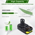 2packs 18V 3.5Ah Battery Replacement for Ryobi 18V Battery P103 P104 ...