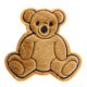 6.5"x 6.5" Brown Kaylee Firefly Cute Fuzzy Teddy Bear Sew On Appliques Patches - Walmart.com