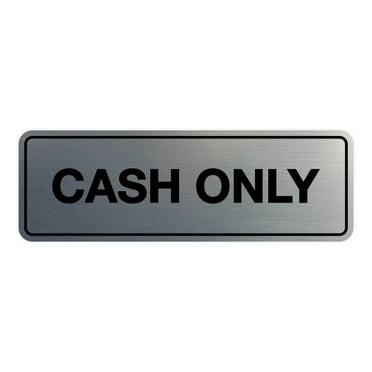 Cash Only Sign - Walmart.com