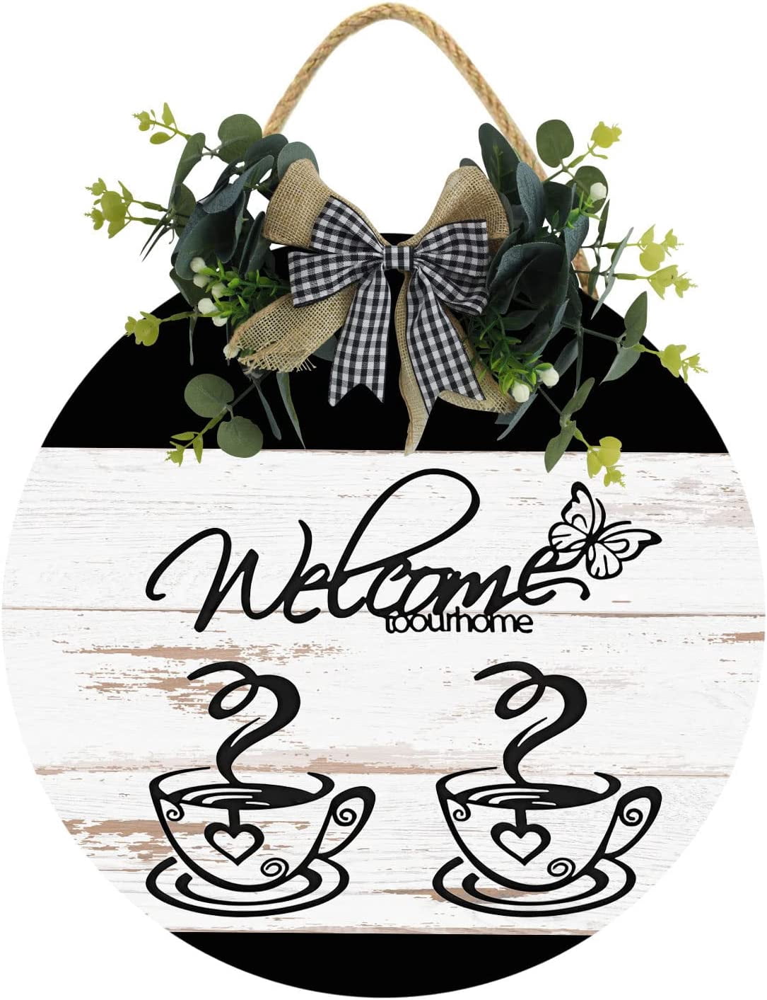Eveokoki 11" Welcome To Our Home Coffee Sign,Coffee Bar Sign Farmhouse ...