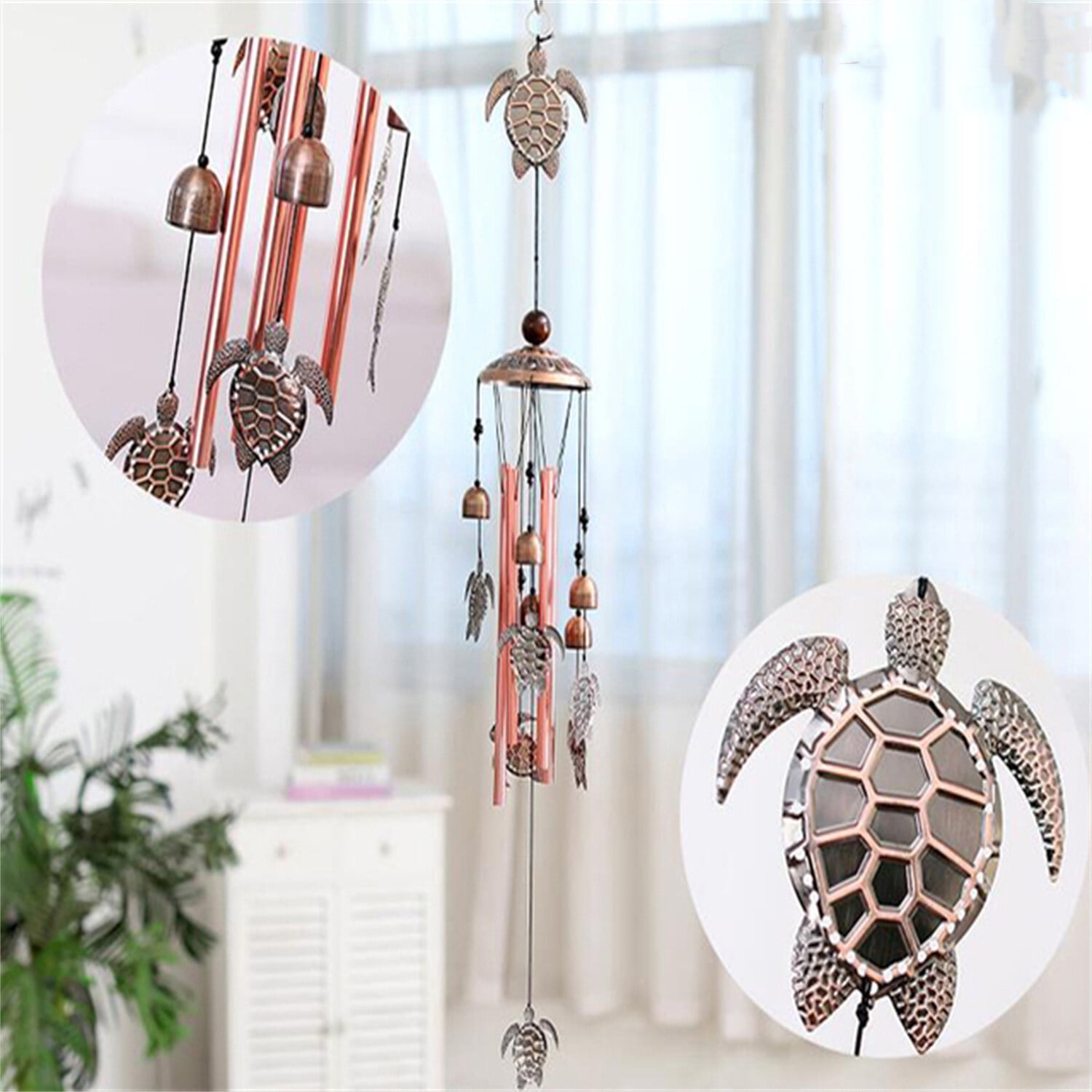 Hot Antique Wind Chime Bells Hanging Garden Outdoor Living Bed Home ...