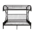 Eclipse Twin over Full Futon Bunk Bed - Black - Sturdy Metal Frame with ...