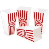 Novelty Place 16 Pcs Striped Plastic Popcorn Buckets - Red & White ...
