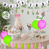 20 Pieces Cactus Themed Birthday Party Decorations Include Happy ...