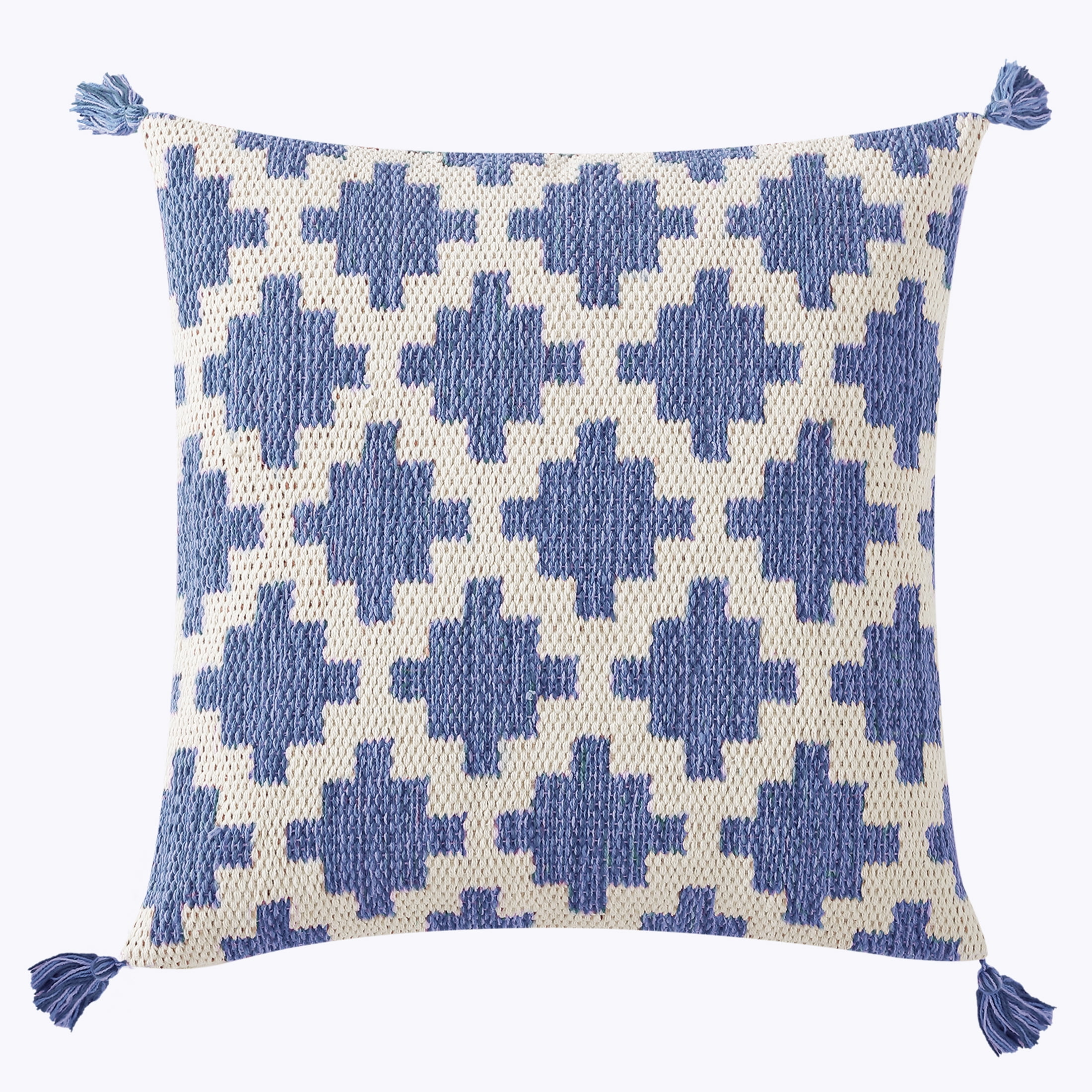Better Homes & Gardens, Blue Diamond Geo Decorative Pillow, Square, 20 ...