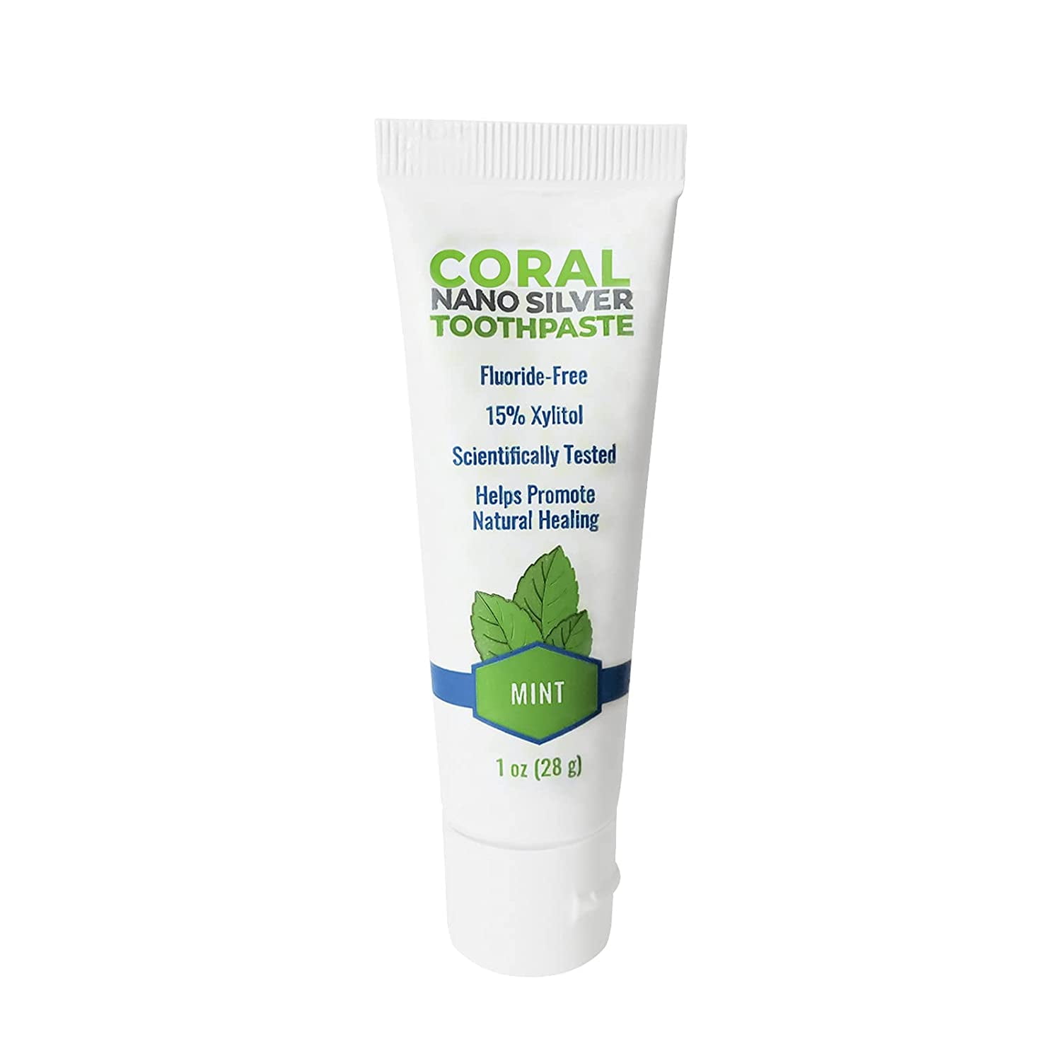 Coral Nano Silver Mint Travel Size Xylitol Toothpaste Fluoride and SLS ...