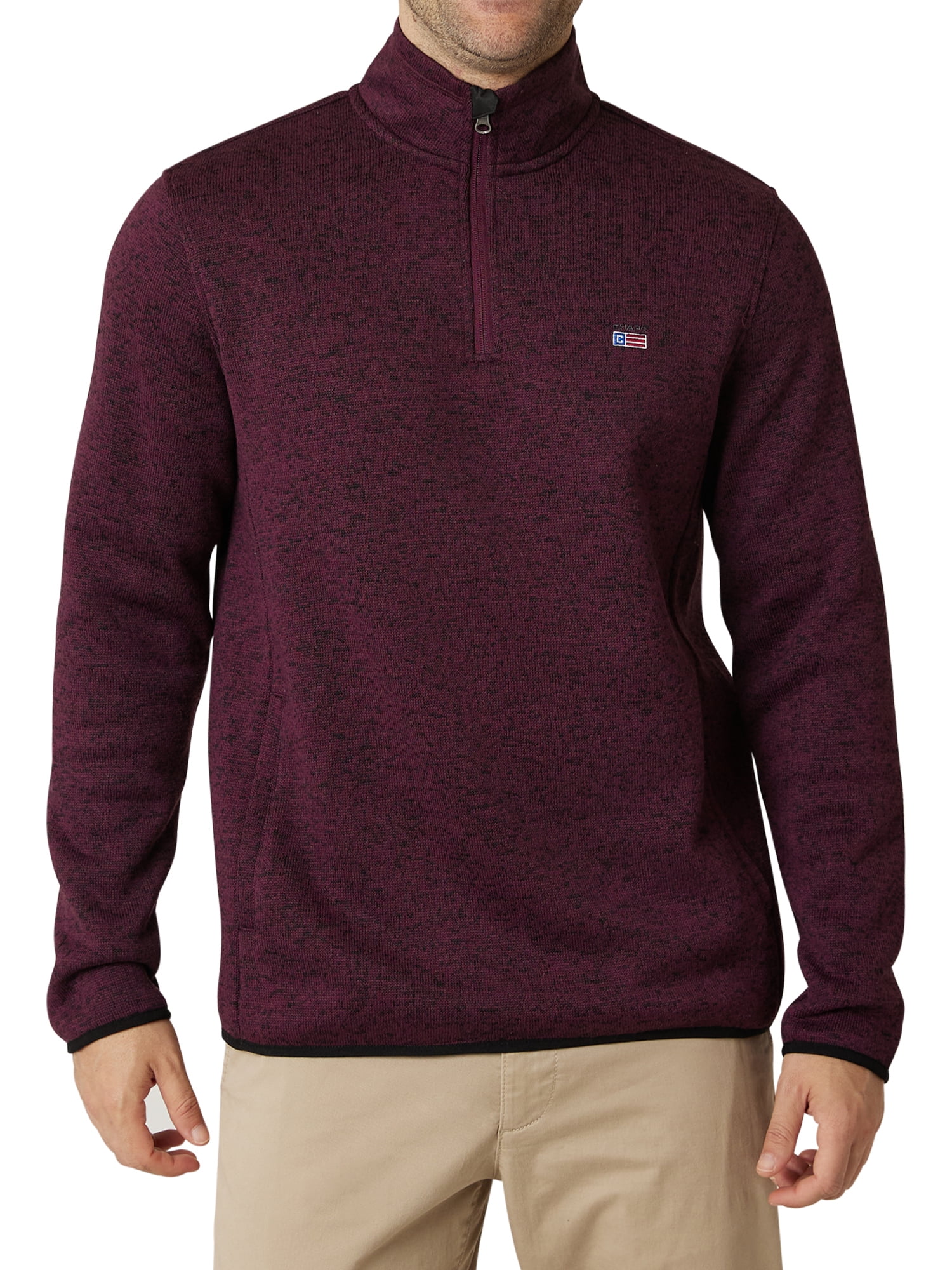 Chaps Men's Coastal Quarter Zip Sweater Fleece -Sizes XS up to 4XB ...