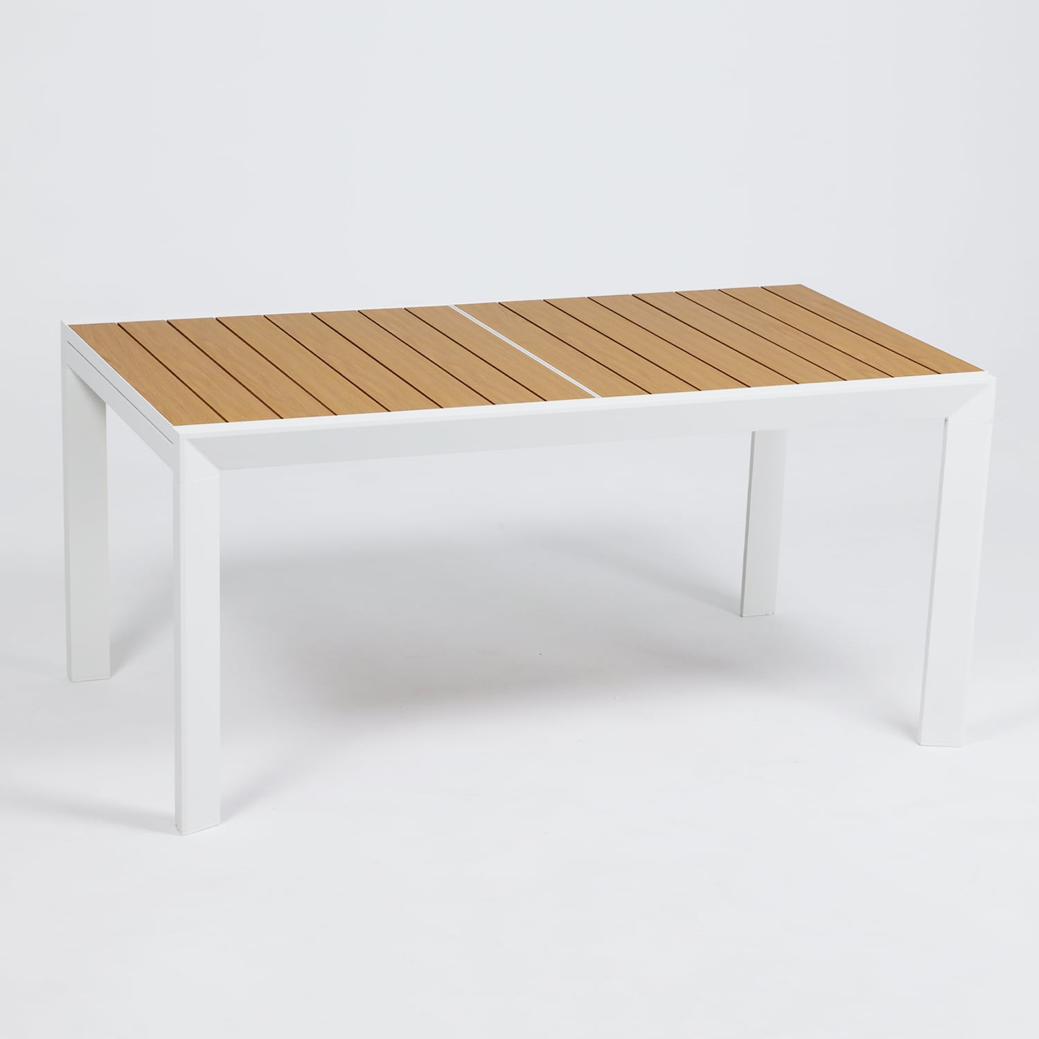 Aoodor All-aluminum Stretch Table with Wood Grain Top Stretchable to ...