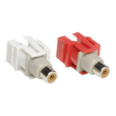 Tripp Lite 2 Piece Audio Keystone Snap-In Module Wallplate Kit Red ...