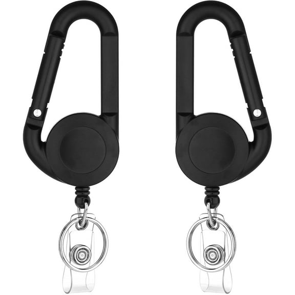 Heavy Duty Retractable Keychain 2 Pack, Retractable ID Badge Holder ...