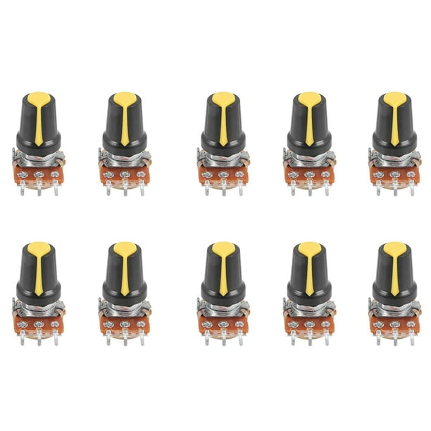 10 Piece 100K Ohm 3 Terminals Linear Taper Rotary Audio B Type ...