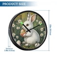 Easter White Rabbit Luminous Wall Clock with Sound-Activated LED 12 ...