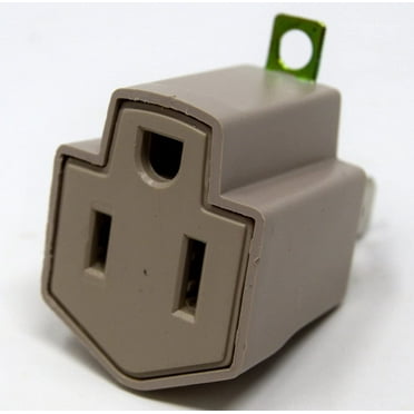 2 Prong to 3 Prong Grounded Outlet Converter Adapter with Polarized ...