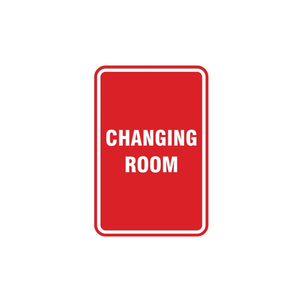 Portrait Round Changing Room Sign (Red) - Large 6" x 8" - Walmart.com